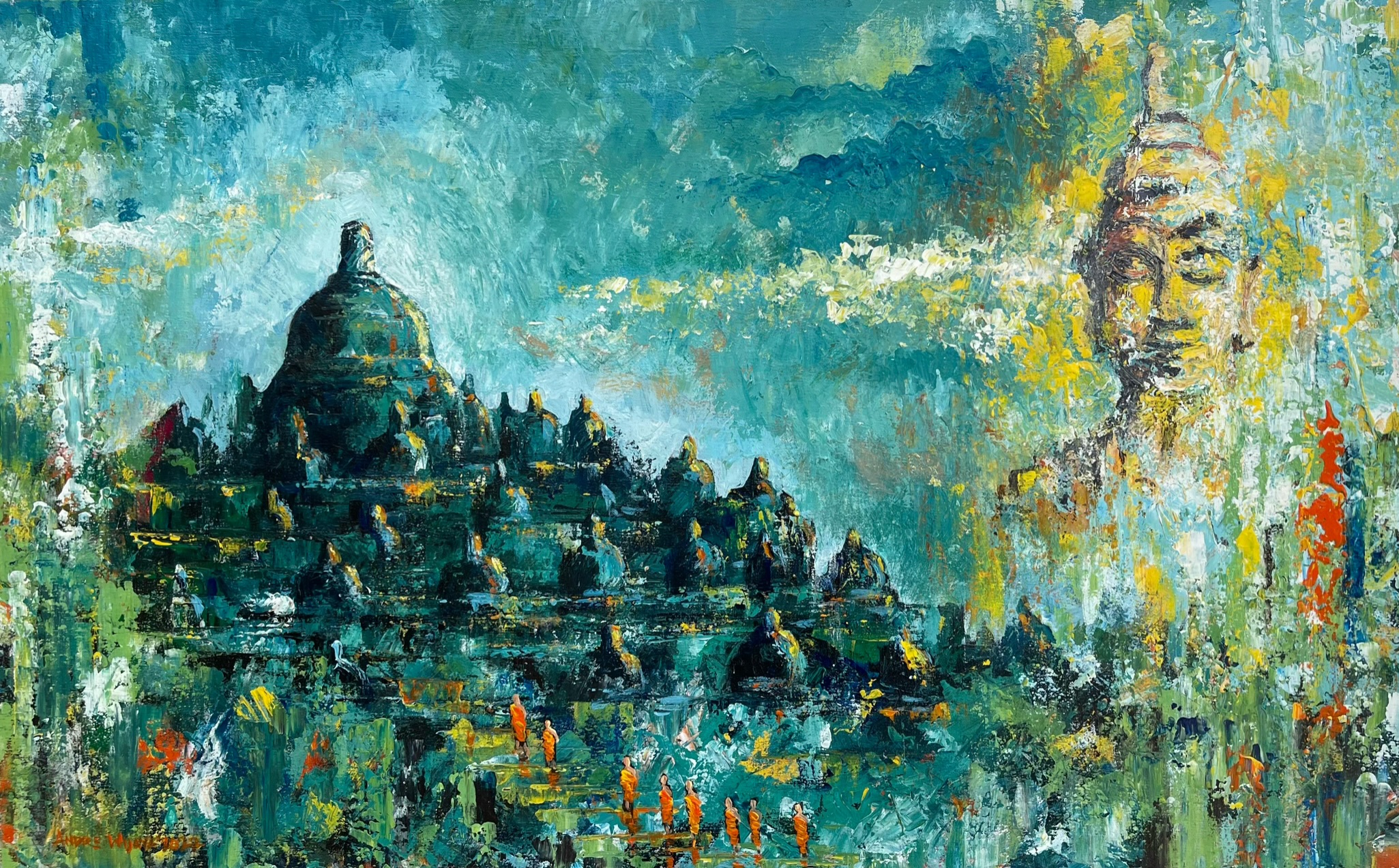 Eight Monks by Andre Wijaya - MayinArt